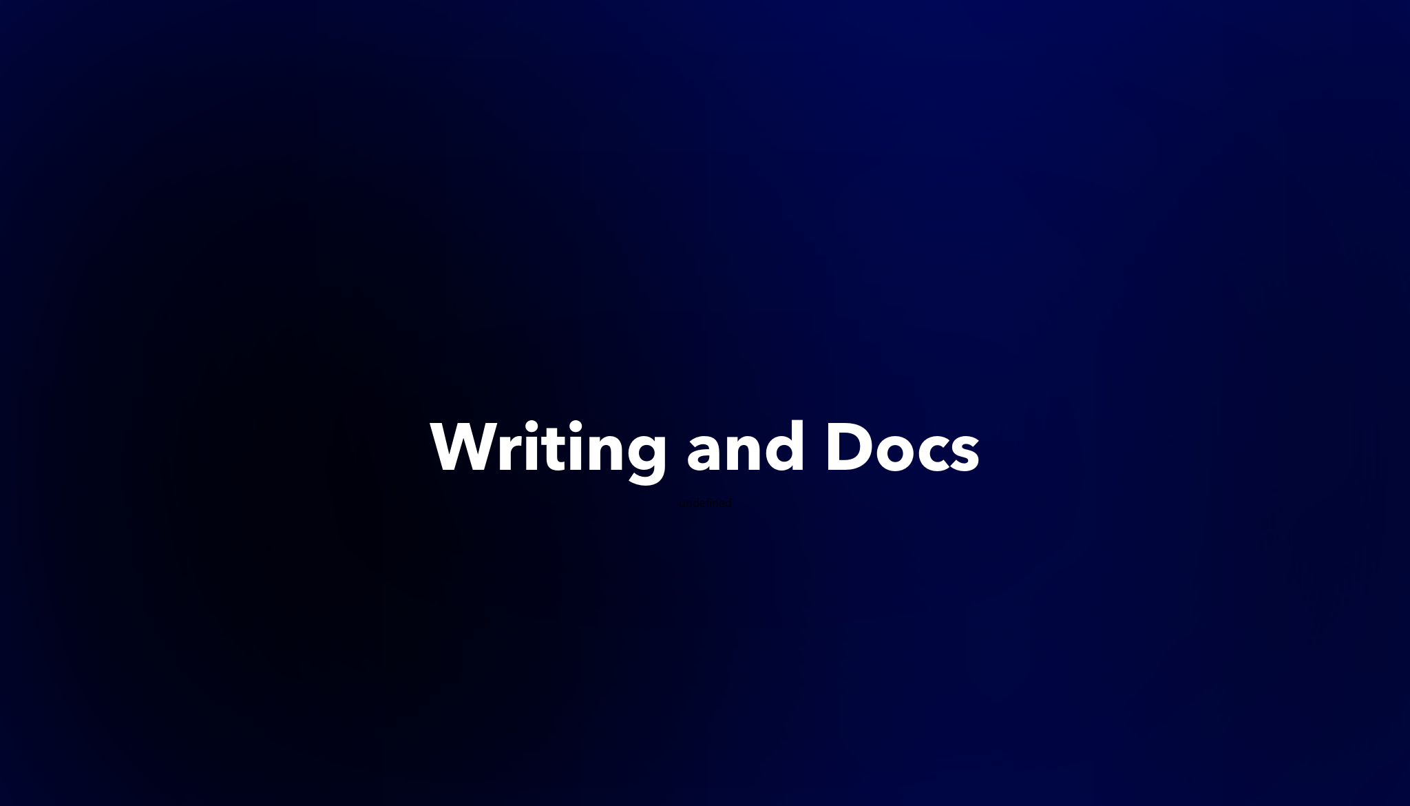 Writing and Docs | Dework